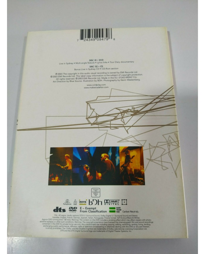 DVD COLDPLAY LIVE 2003 - CD + DVD - Sydney - AM